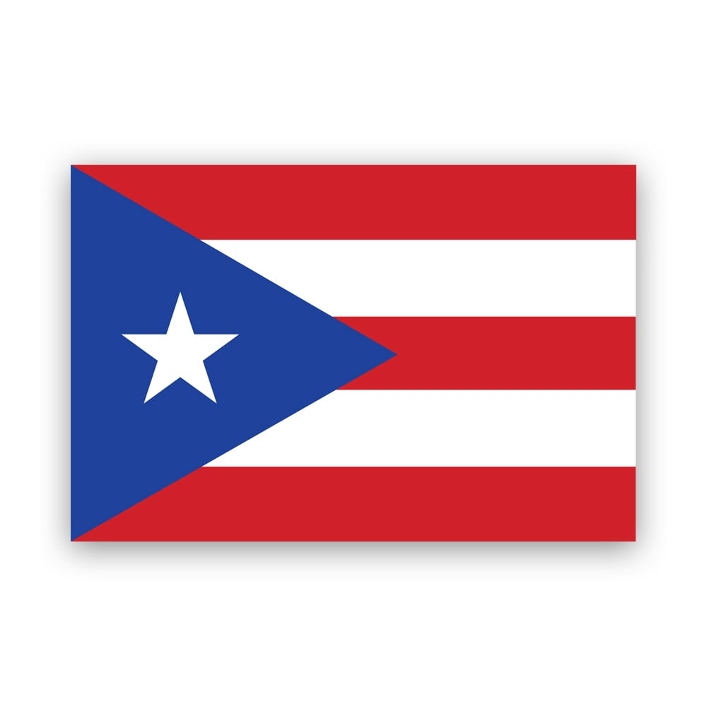 Puerto Rican Flag Sticker Decal - Self Adhesive Vinyl - Weatherproof ...