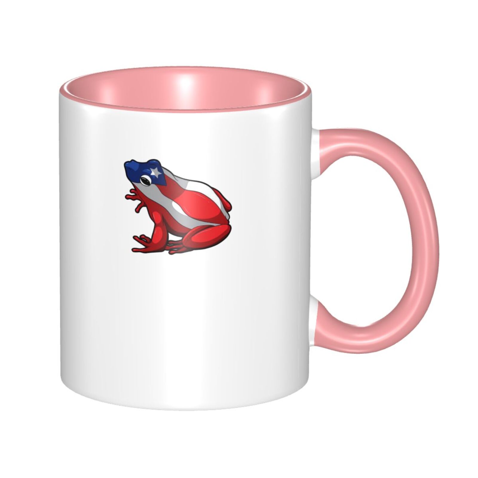 Puerto Rican Flag Tree Frog Coffee Tea Ceramic Mug Office Work Cup Gift ...