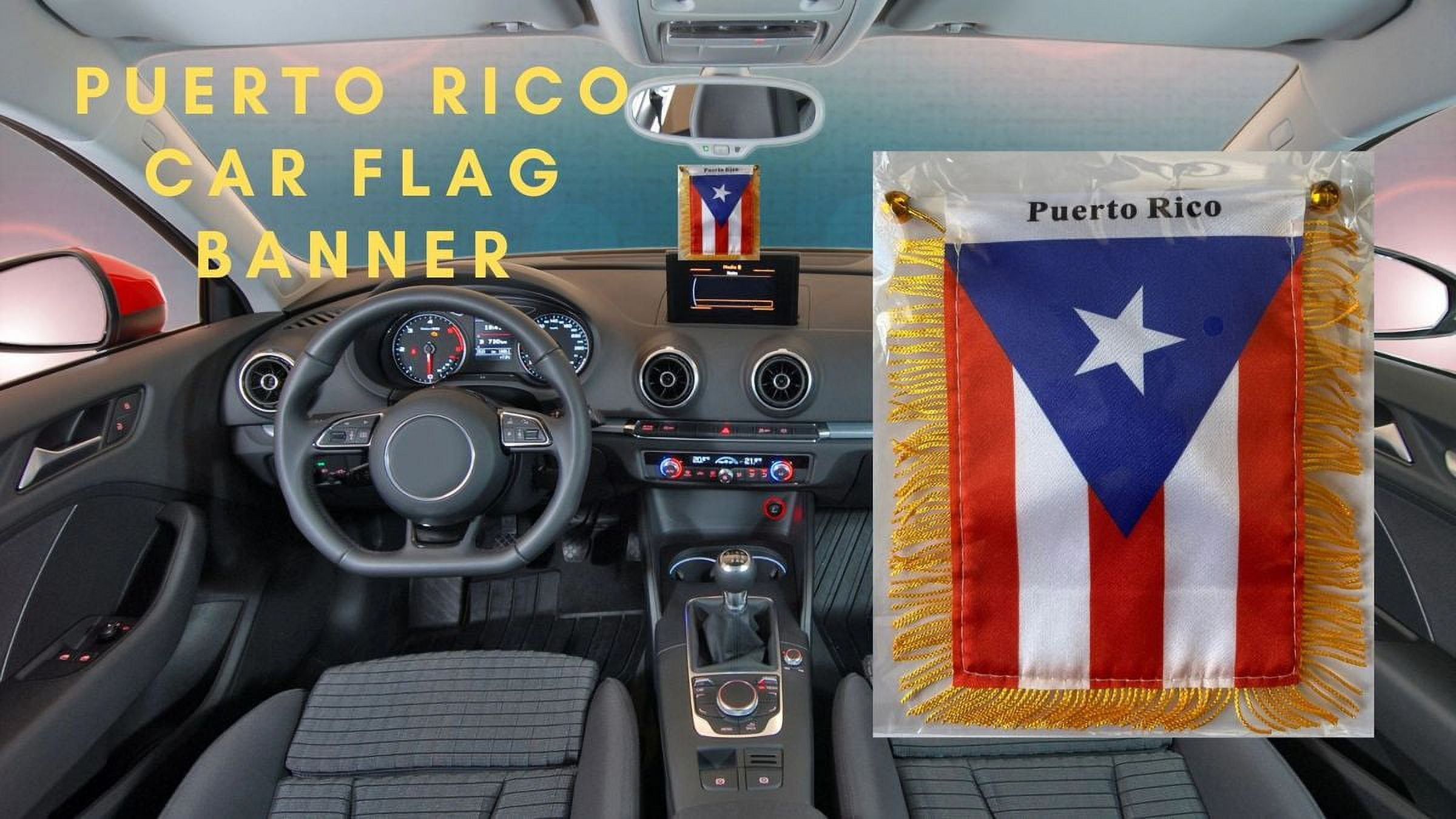 Puerto Rican Flag window hanging mini banner - Walmart.com