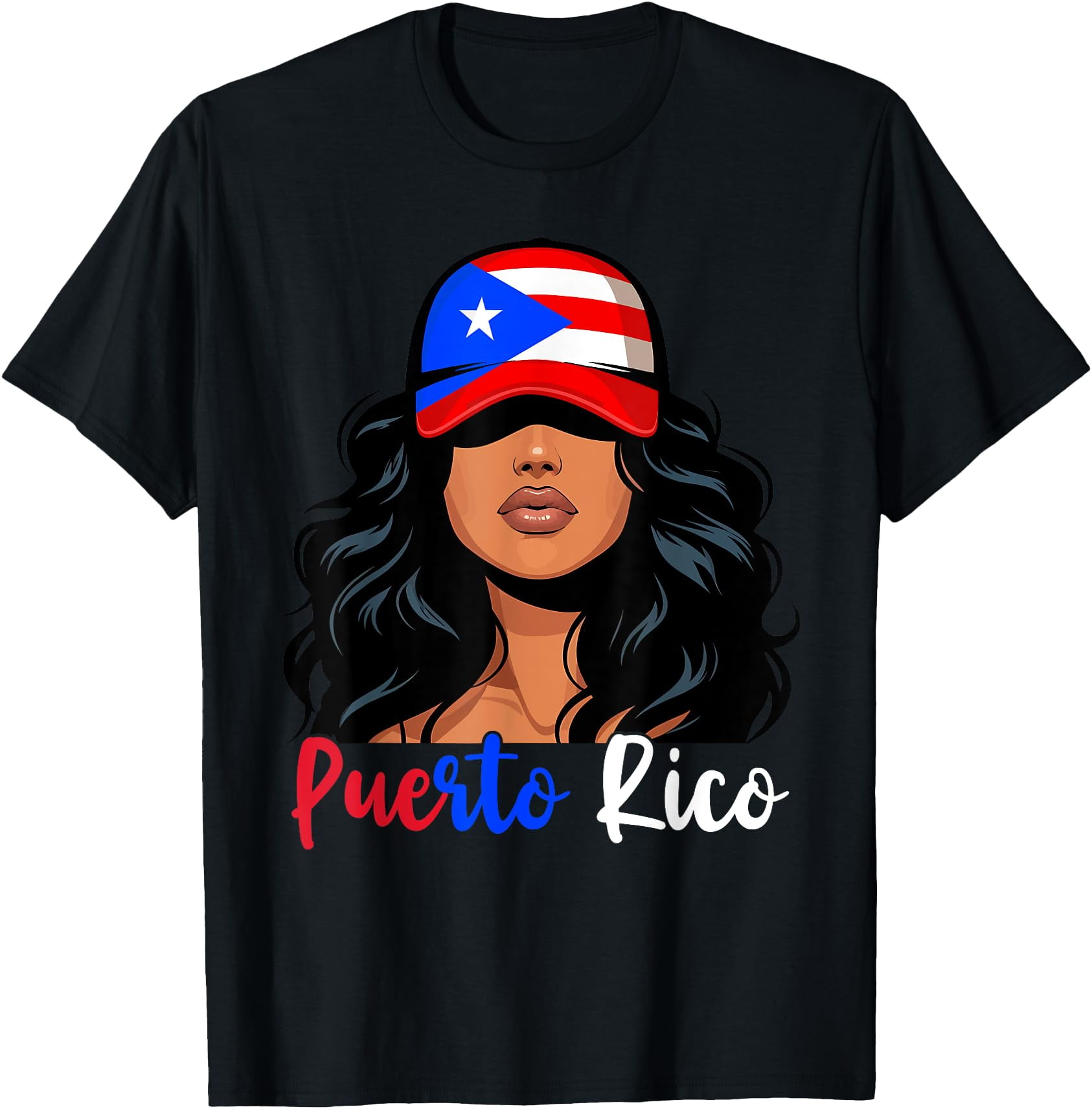 Puerto Rican Girl Puerto Rico Flag Proud Boricua Women T-Shirt Tops Tee ...