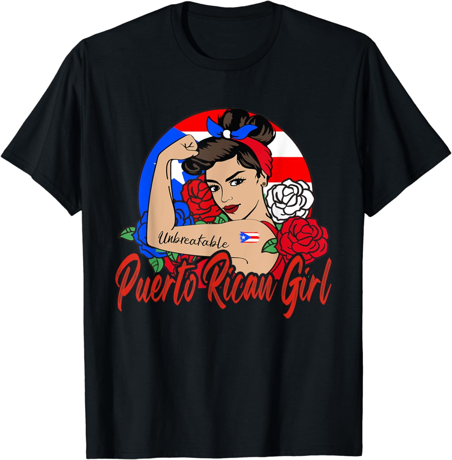 Puerto Rican Girl Puerto Rico Mujer Puertoriqueña flag T-Shirt ...