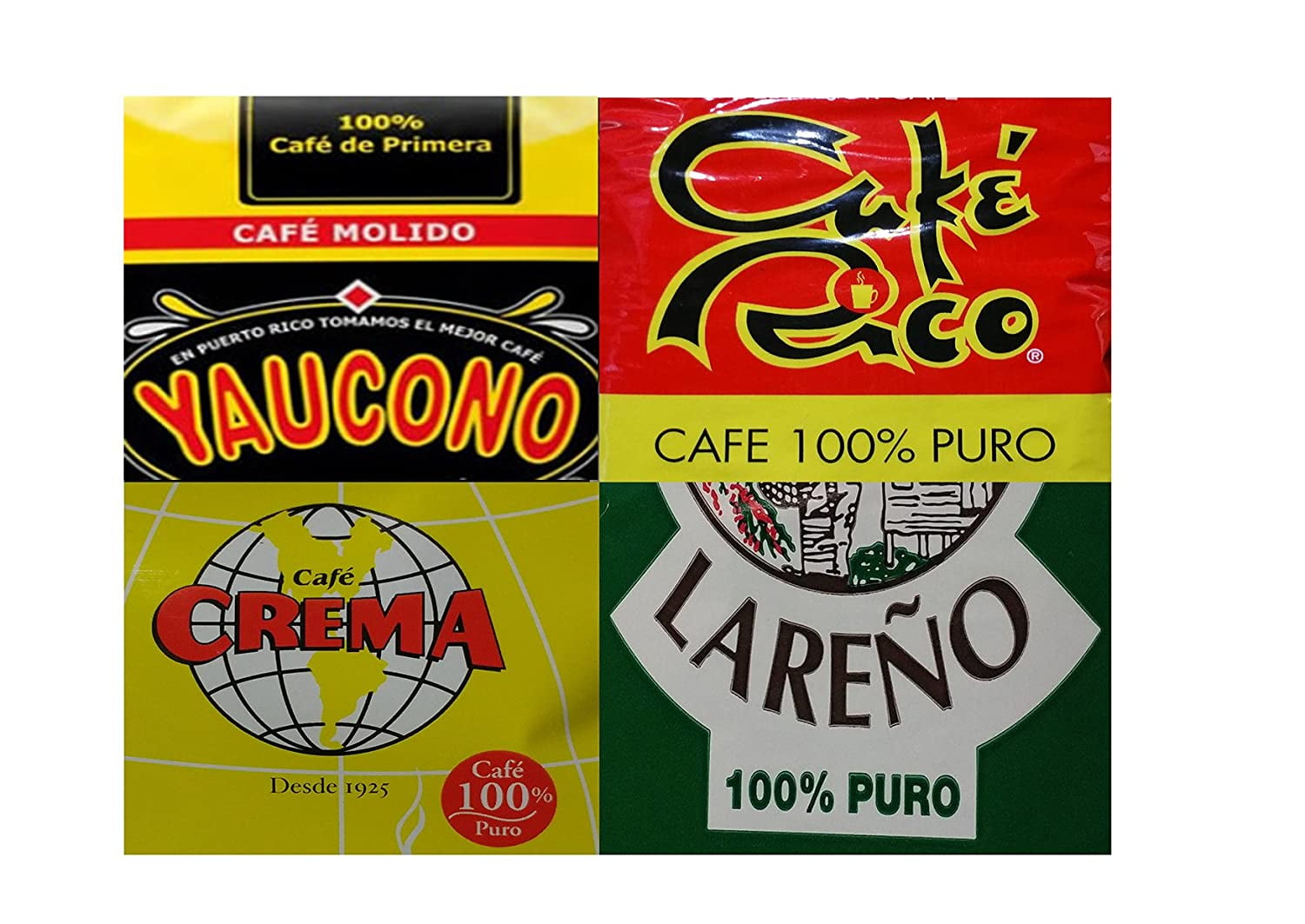 Puerto Rican Ground Coffee Variety Pack - 4 Local Favorites In 8 Ounce ...