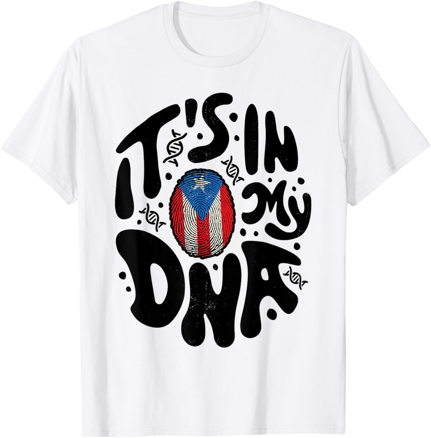 Puerto Rican It's In My DNA Puerto Rico Flag Hispanic Women T-Shirt ...