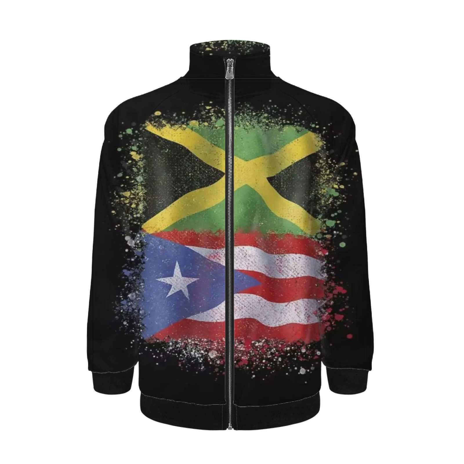 Puerto Rican Jamaican Love Jamarican Jacket Men's Street Cool Long ...