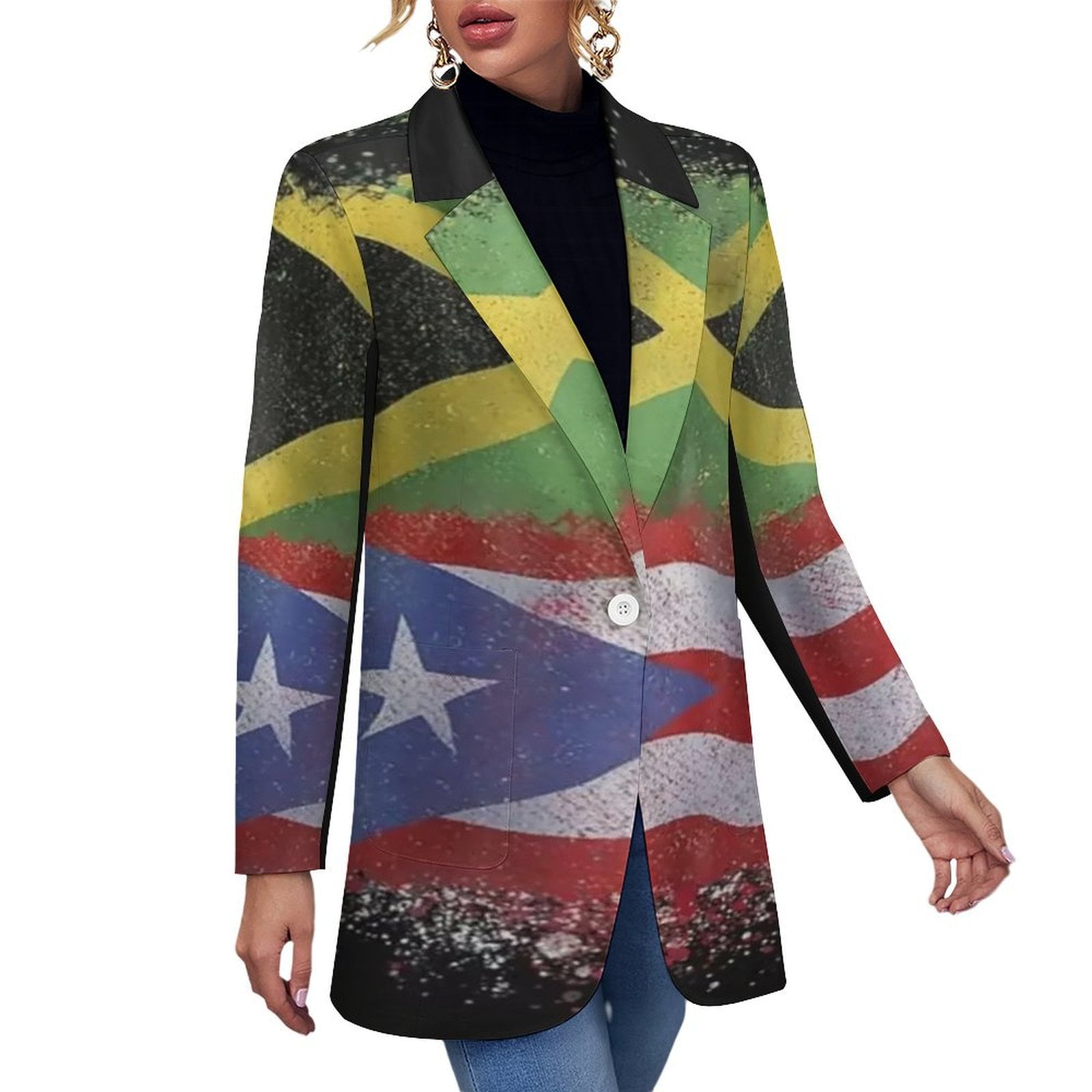 Puerto Rican Jamaican Love Jamarican Woman Casual Loose Suits Summer ...