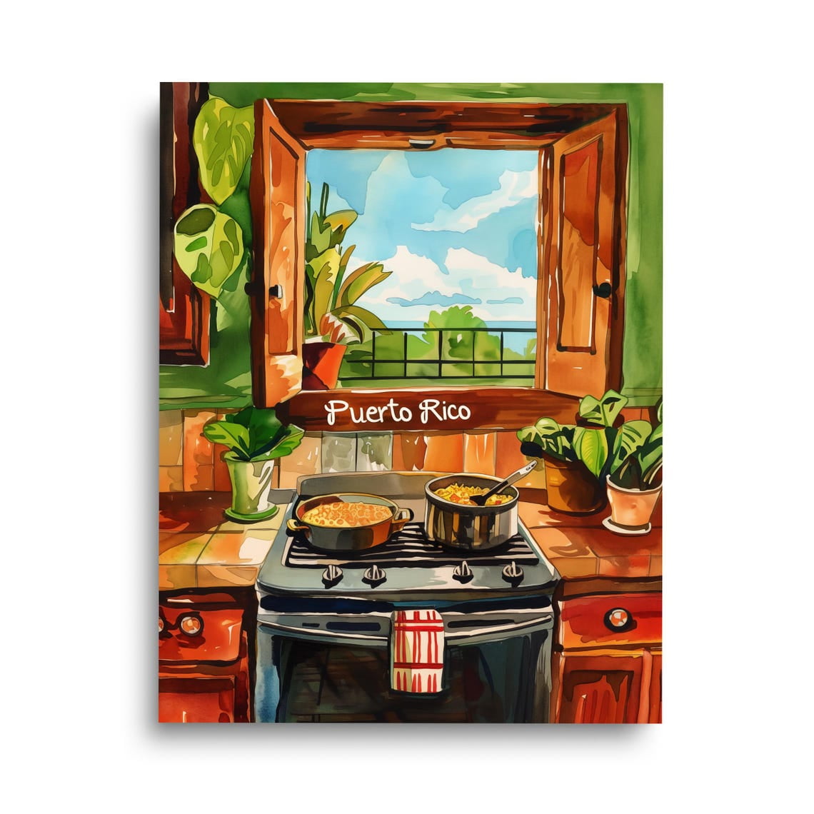 Puerto Rican Kitchen Boricua Culinary Wall Art Caribbean Food Decor ...