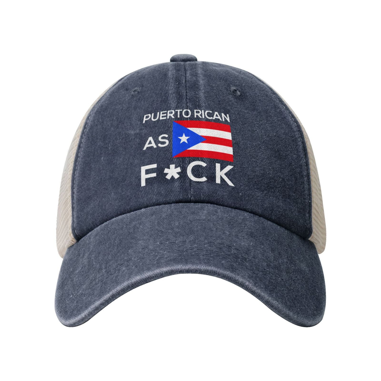 Puerto Rican Pride Unisex Cowboy Mesh Baseball Cap Adjustable Vintage ...