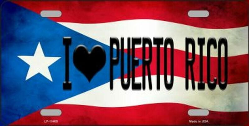 Puerto Rican Pride Vanity License Plates - Aluminum ( 12 inch x 6 inch ...