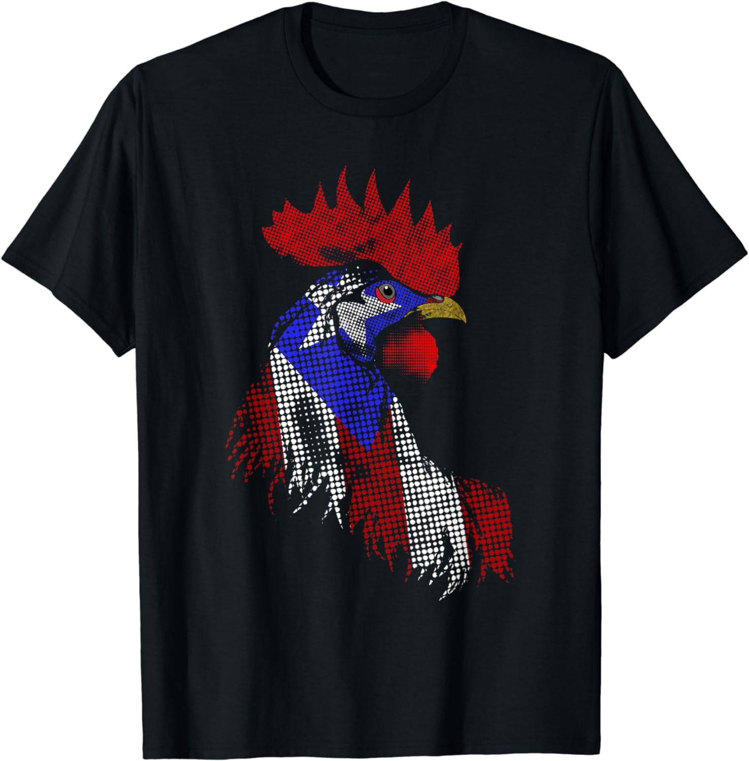 Puerto Rican Rooster Gallo Bandera Puerto Rico Rooster Flag T-Shirt ...