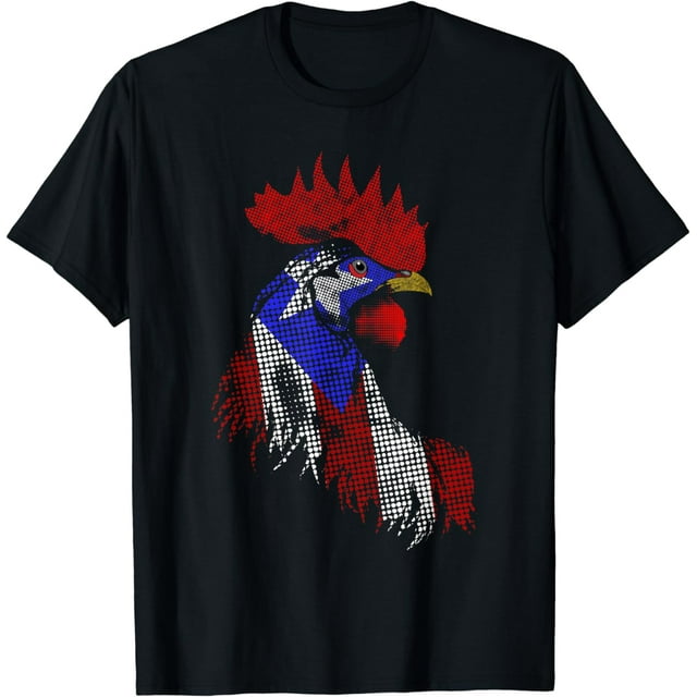 Puerto Rican Rooster Gallo Bandera Puerto Rico Rooster Flag T-Shirt ...