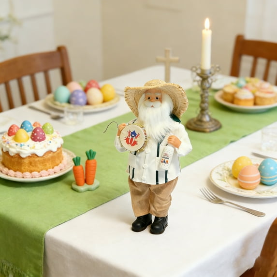 Puerto Rican Santa Claus Figure 11-Inch Cultural Christmas Figurine ...