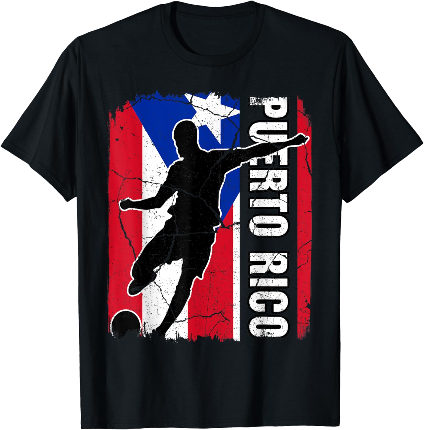 Puerto Rican Soccer Team Rico Flag Jersey Football Fans T-Shirt ...