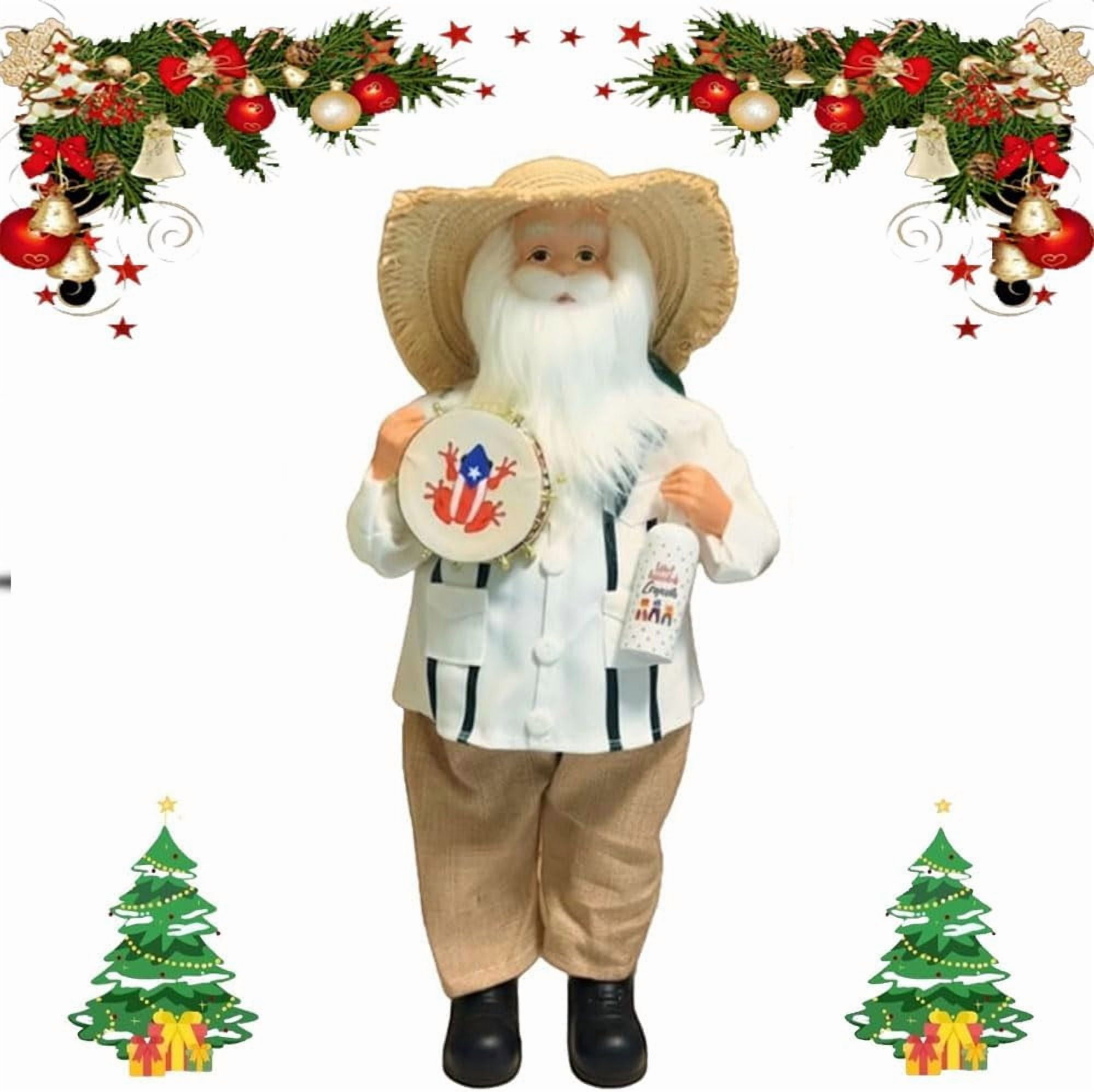 Puerto Rican Style Santa Claus Figurine - 11 Inch Christmas Puerto Rico ...