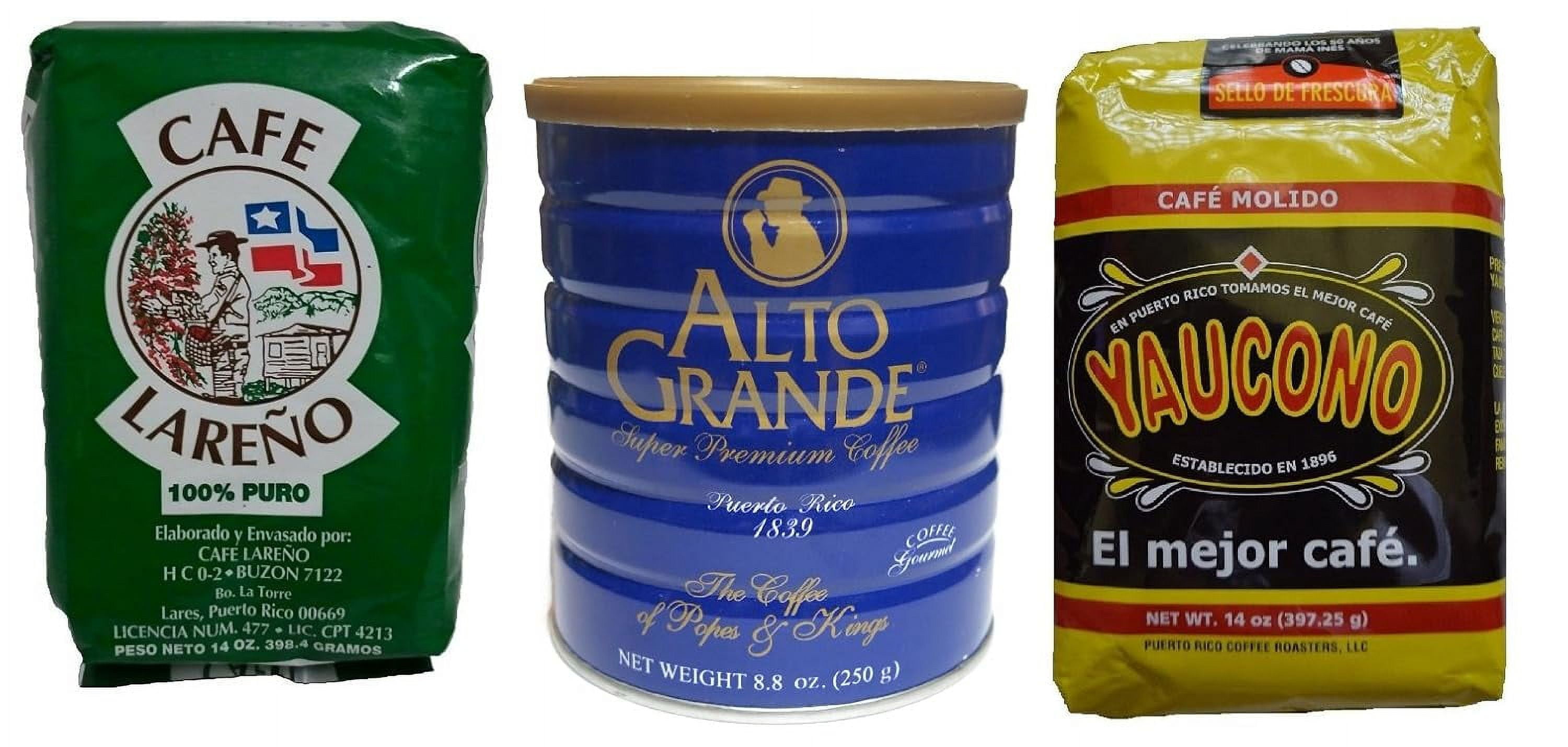 Puerto Rican Variety Pack Ground Coffee - 3 Local Favorites , Alto ...