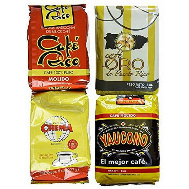 Puerto Rican Coffee Variety Pack |Ground Coffee - 4 Local Favorites in ...