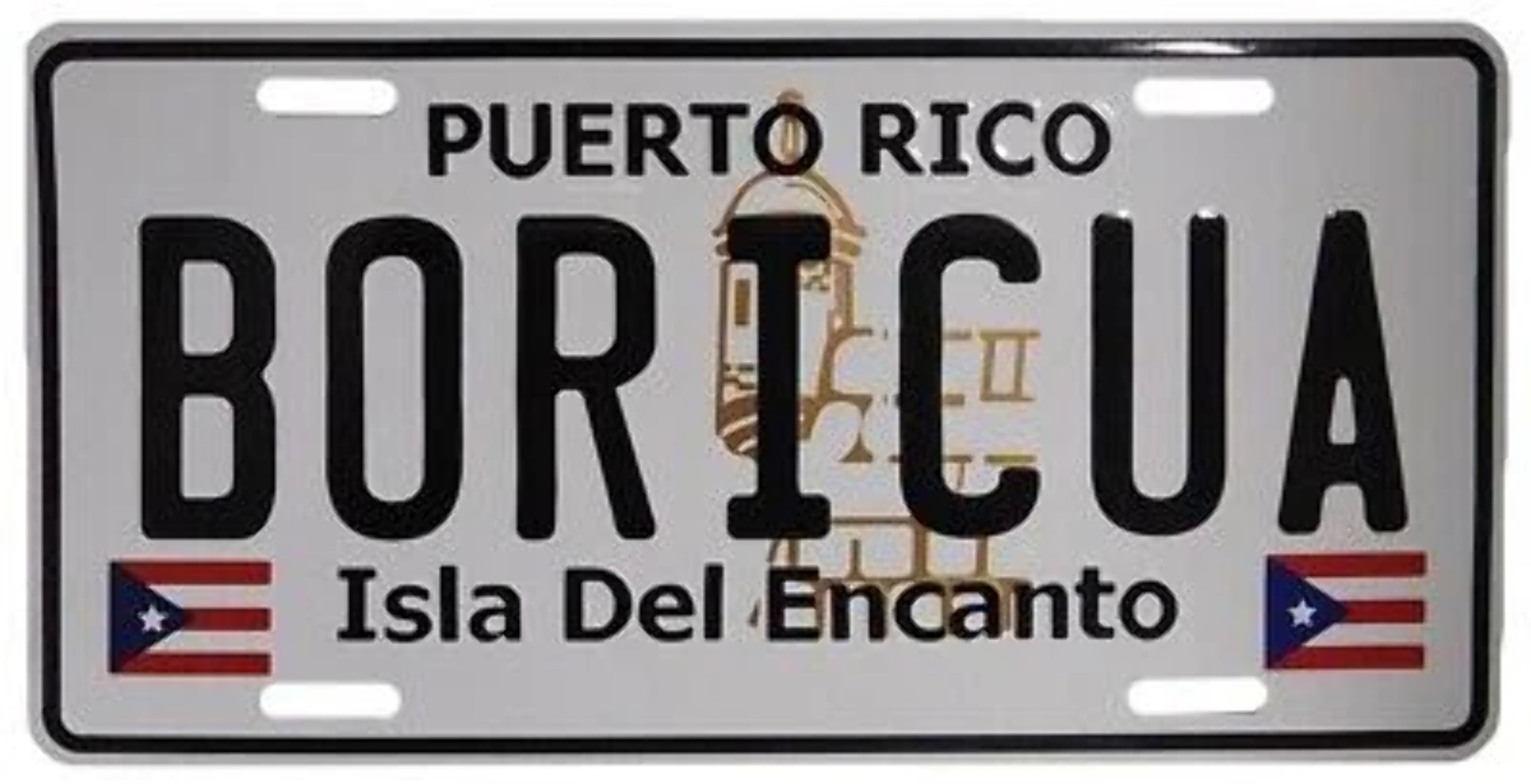 Puerto Rico BORICUA Isla Del Encanto Flag 6"x12" Aluminum License Plate ...