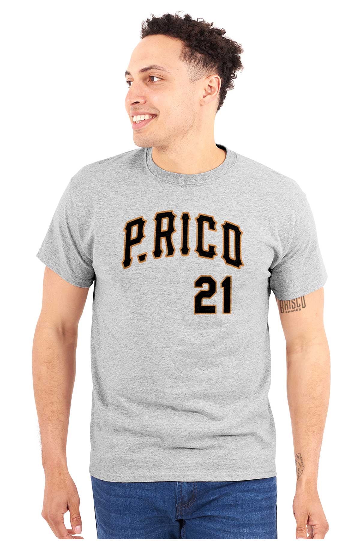Puerto Rico Baseball Game Player 21 Unisex Plus Size Graphic Tee Brisco ...