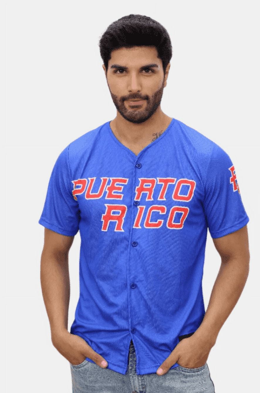 Puerto Rico Baseball Jersey Boricua 21 Blue - Walmart.com