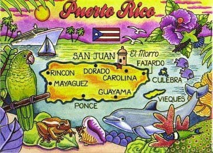 Puerto Rico Caribbean Fridge Collector's Souvenir Magnet 2.5 inches X 3 ...