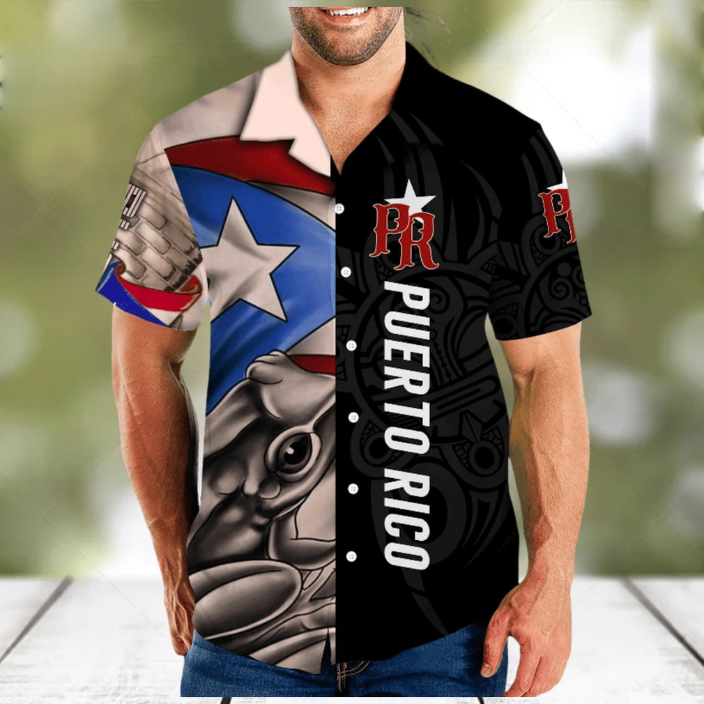 Puerto Rico Caribbean Frog Hawaii Shirts - Walmart.com