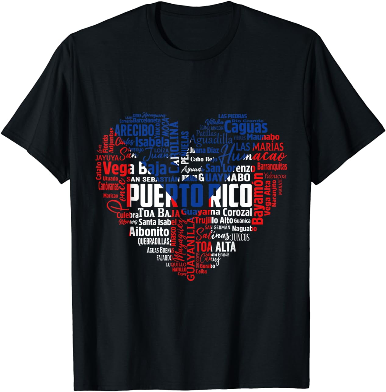 Puerto Rico Cities Flag Puerto Rican roots culture men women Cotton T ...