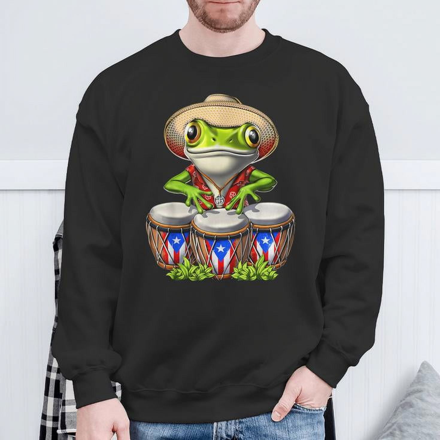 Puerto Rico Coqui Frog Taino Boricua Sweatshirt - Walmart.com