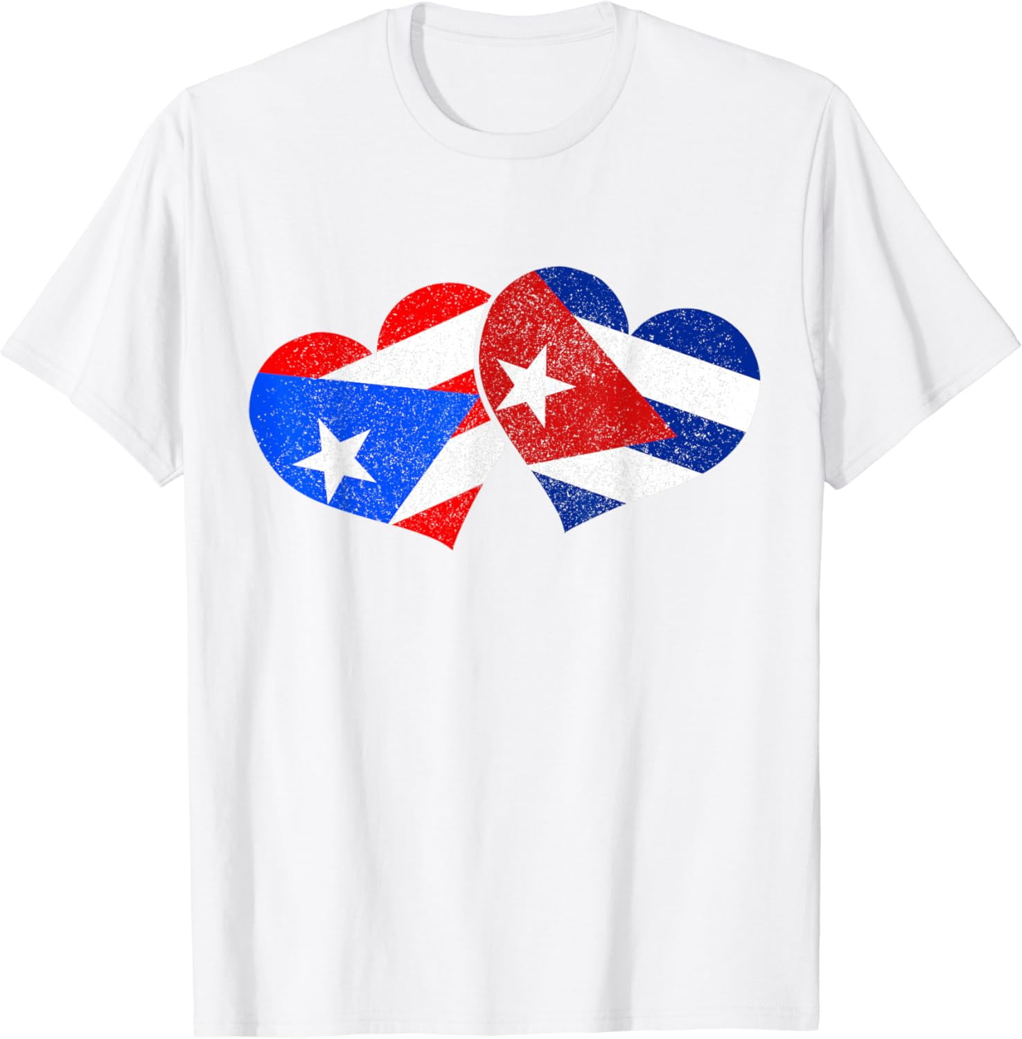 Puerto Rico & Cuba Pride Heritage Puerto Rican Cuban Flag T-Shirt ...