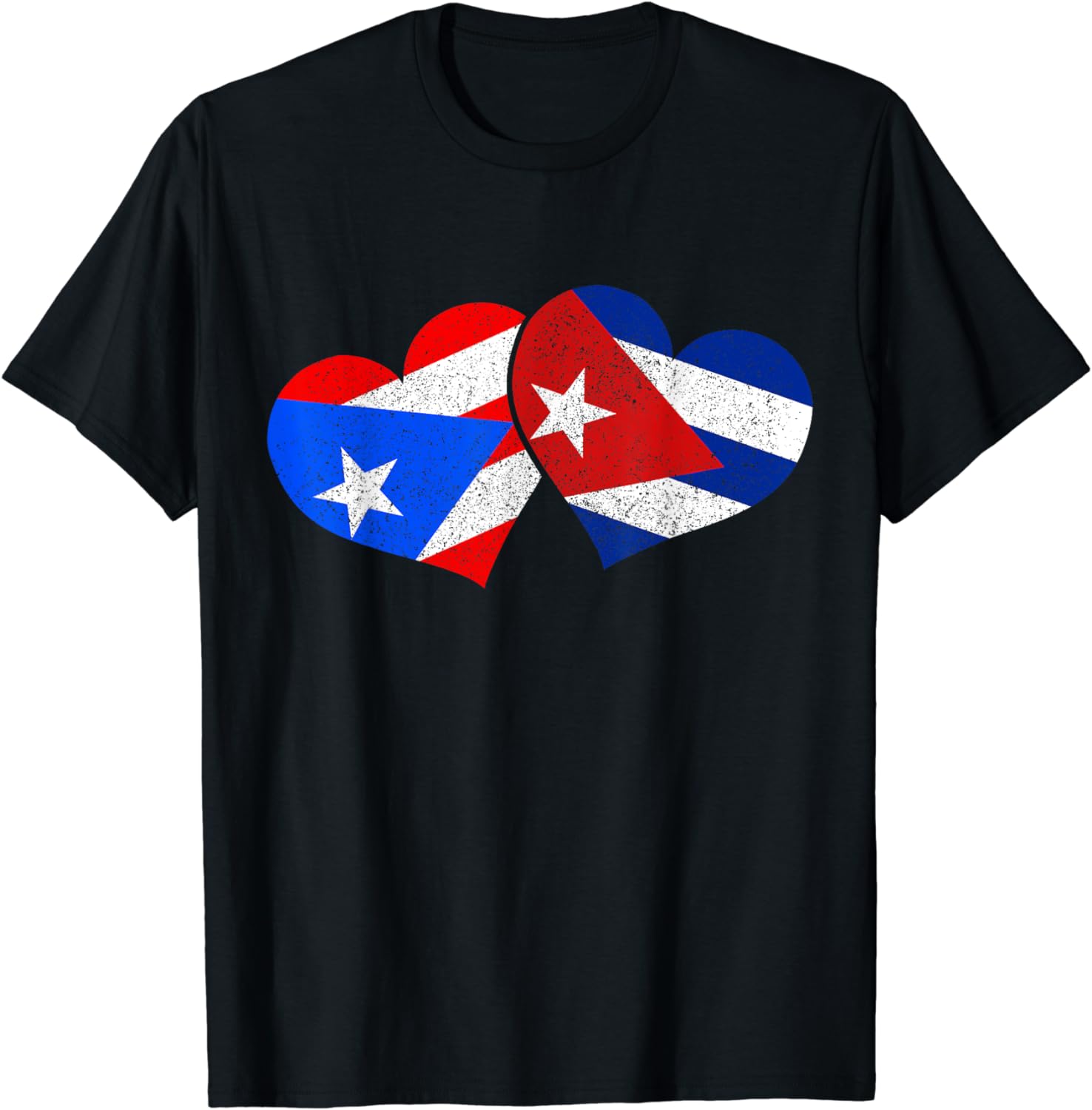 Puerto Rico & Cuba Pride Heritage Puerto Rican Cuban Flag T-Shirt ...