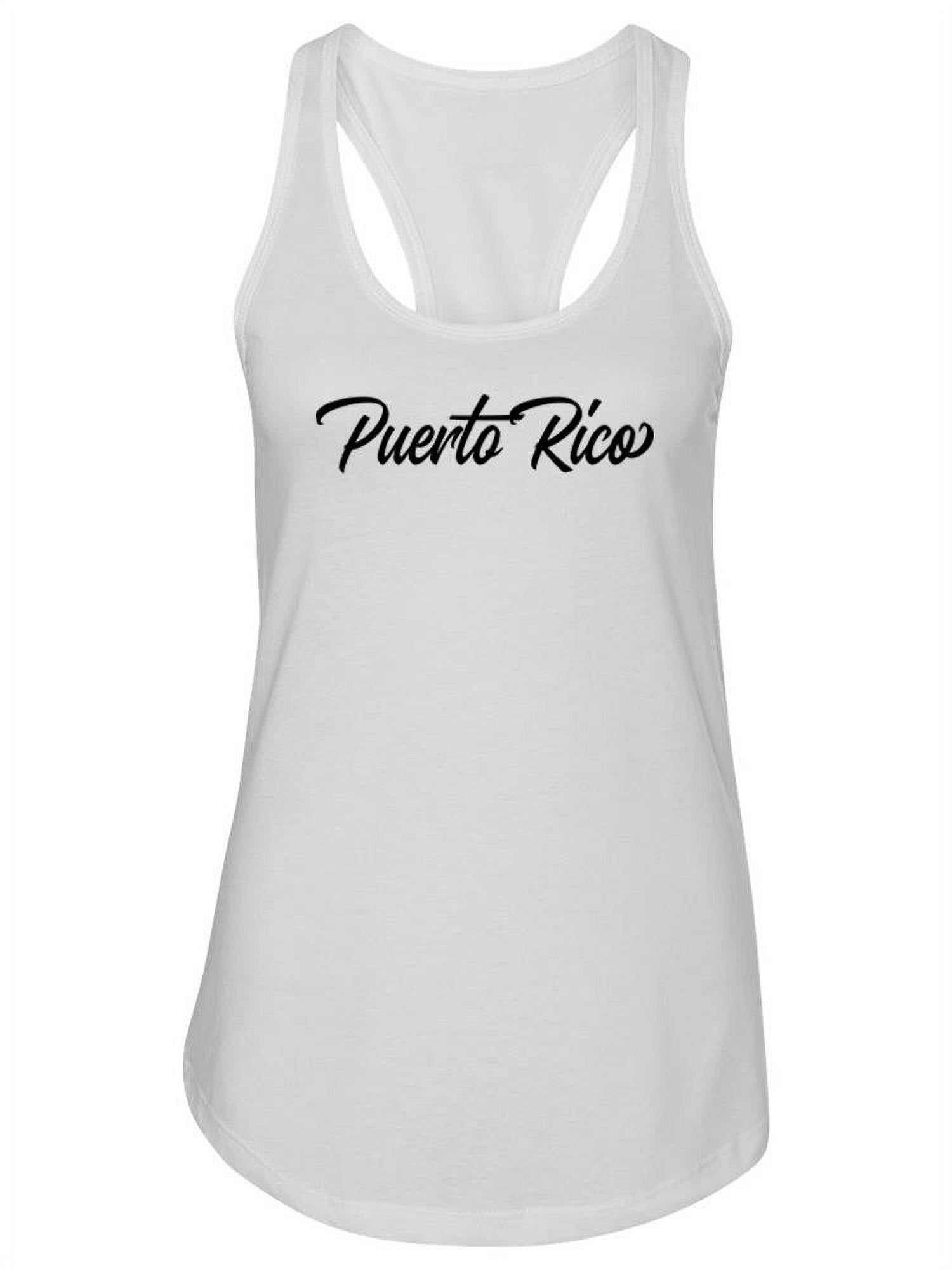 Puerto Rico Cursive Script Tank Women -Image by Shutterstock, Female ...