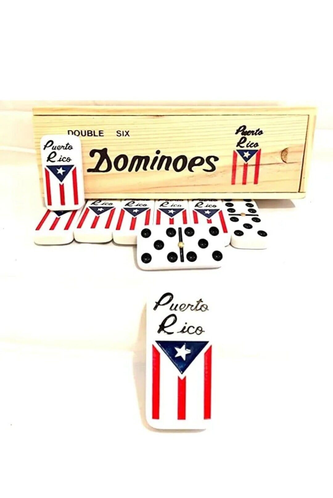 Puerto Rico Domino Set Flag Double Six - Walmart.com