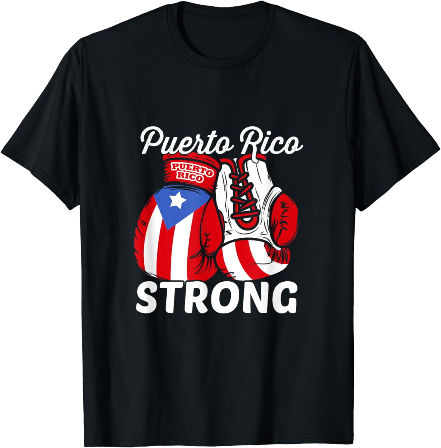 Puerto Rico Flag Boxing Gloves Boricua Puerto Rican Pride T-Shirt ...