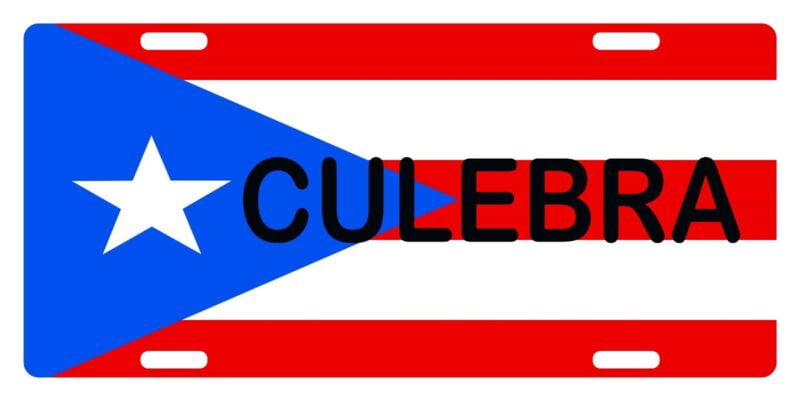 Puerto Rico Flag CULEBRA License Plate PR Boricua Emblem - Aluminum ...