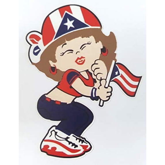 Puerto Rico Flag, Decal, Sticker (PACK OF 2), Bandera,Puerto Rican Flag ...