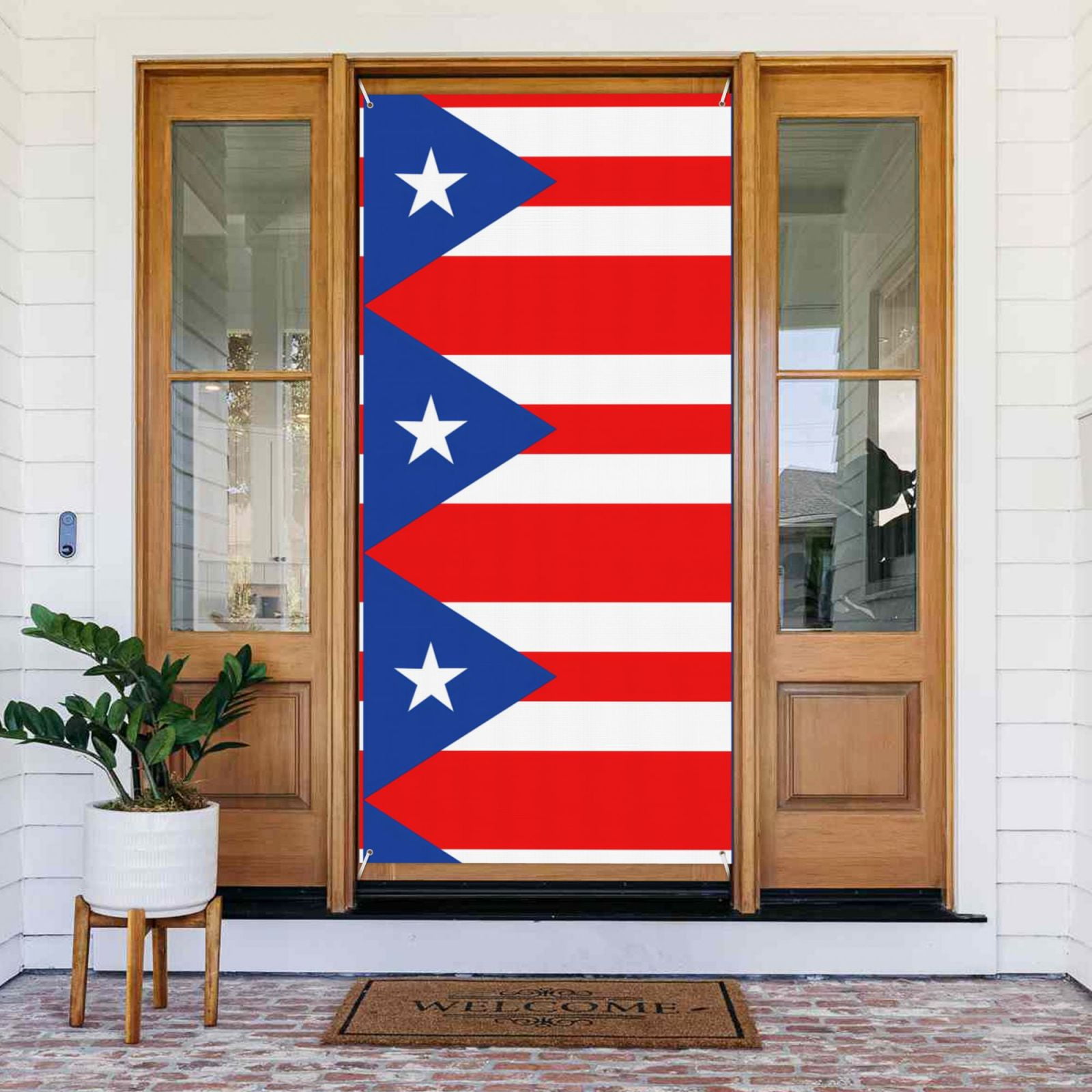 Puerto Rico Flag Door Cover Decoration Backdrop Banner Porch Sign ...