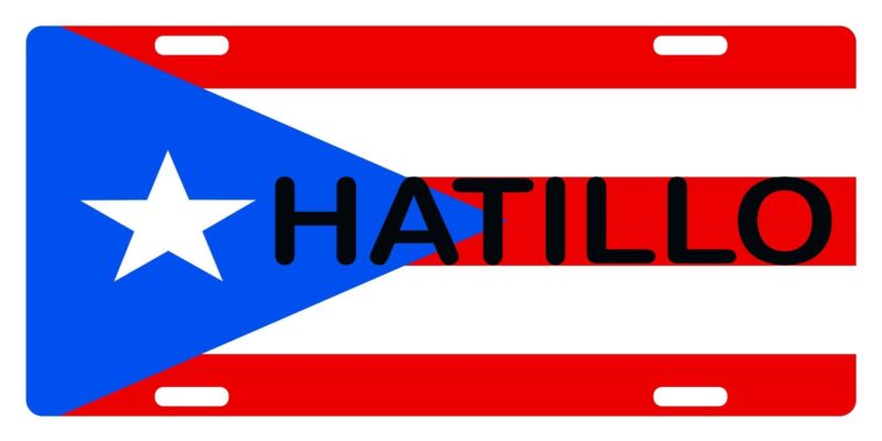 Puerto Rico Flag HATILLO License Plate PR Boricua Emblem - Aluminum ...