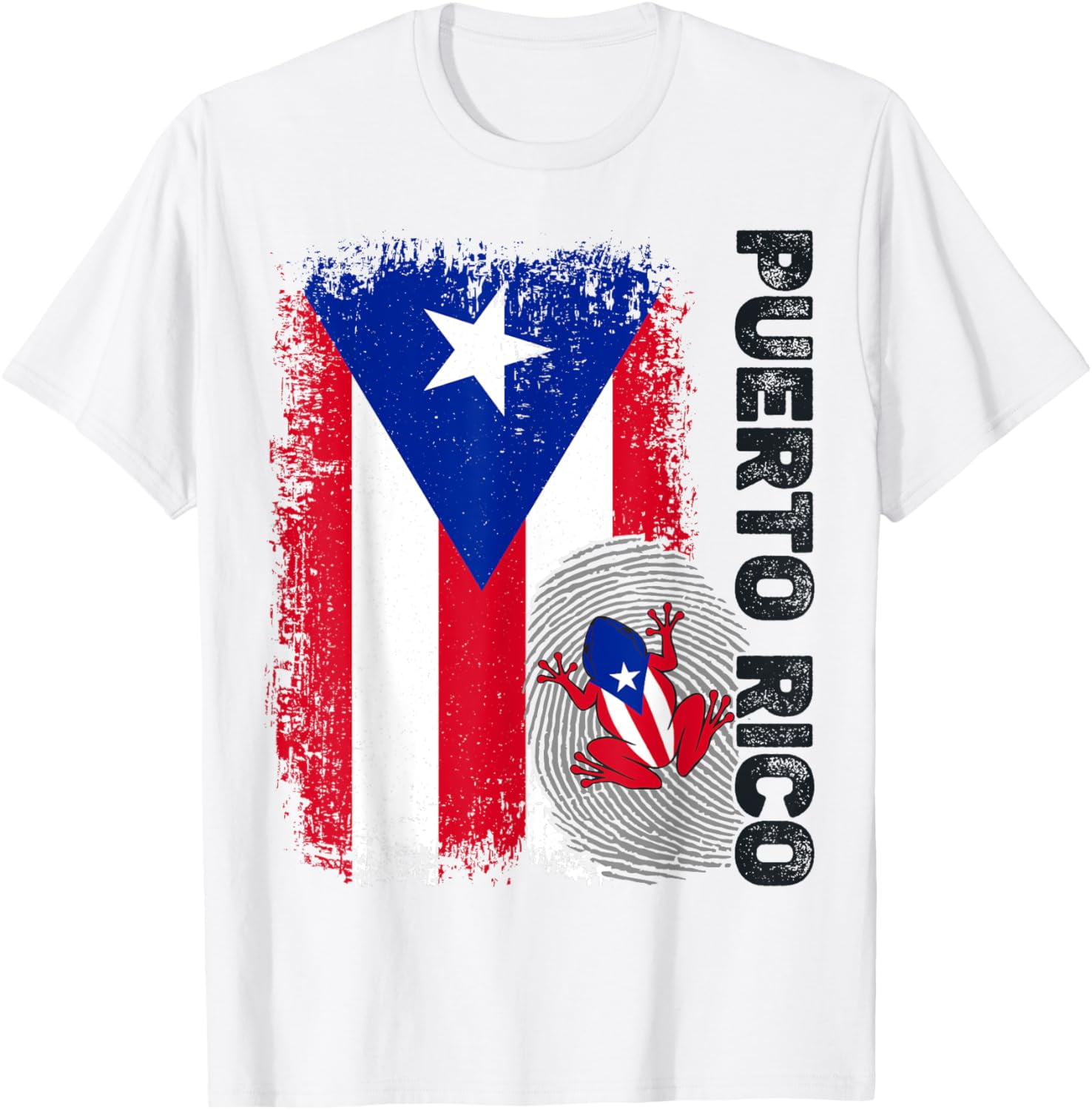 Puerto Rico Flag Hispanic Heritage Boricua Puerto Rican Frog T-ShirtMen ...