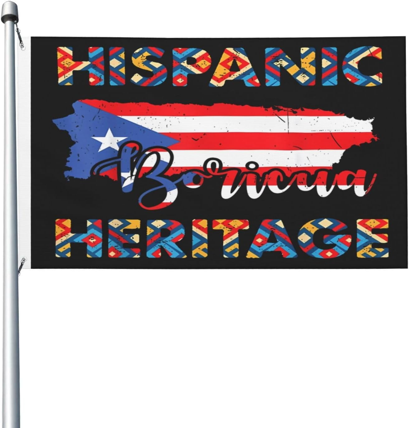 Puerto Rico Flag Hispanic Heritage Month Boricua Rican Garden Flag 3x5 ...