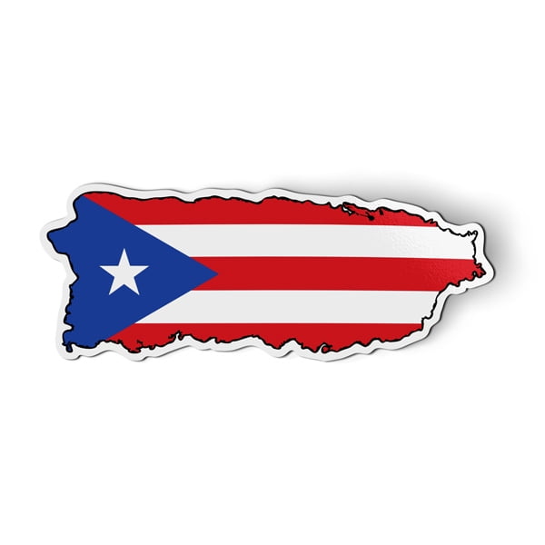 Puerto Rico Flag Map - 5.5" Magnet for Car Locker Refrigerator ...