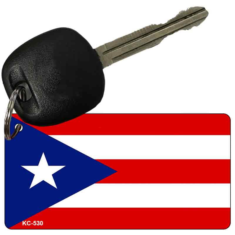 Puerto Rico Flag Novelty Aluminum Key Chain KC-530 3" x 1.5" Key Chain ...