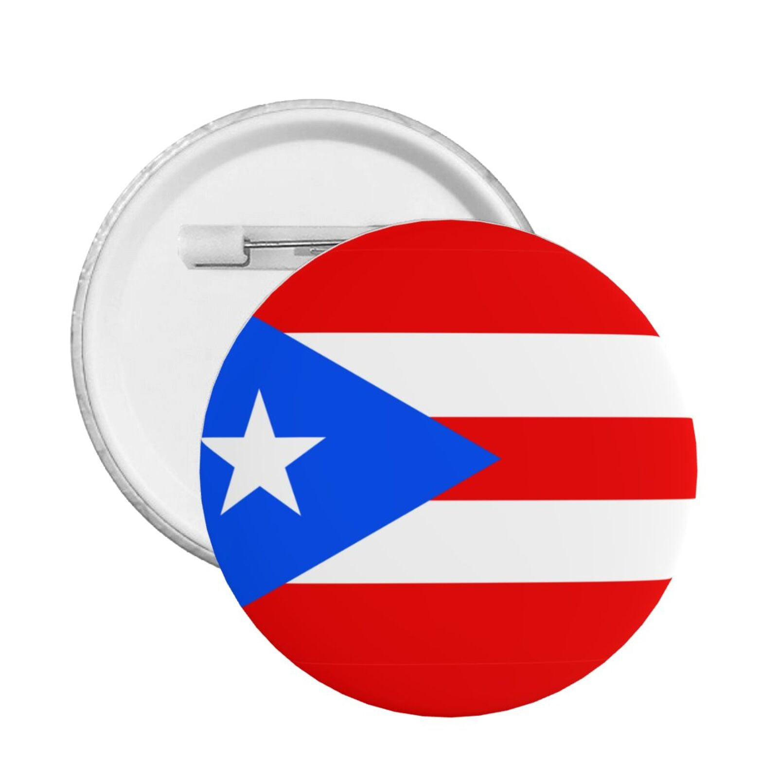 Puerto Rico Flag Pin Button Badge, Personalised Button Metal Badge ...
