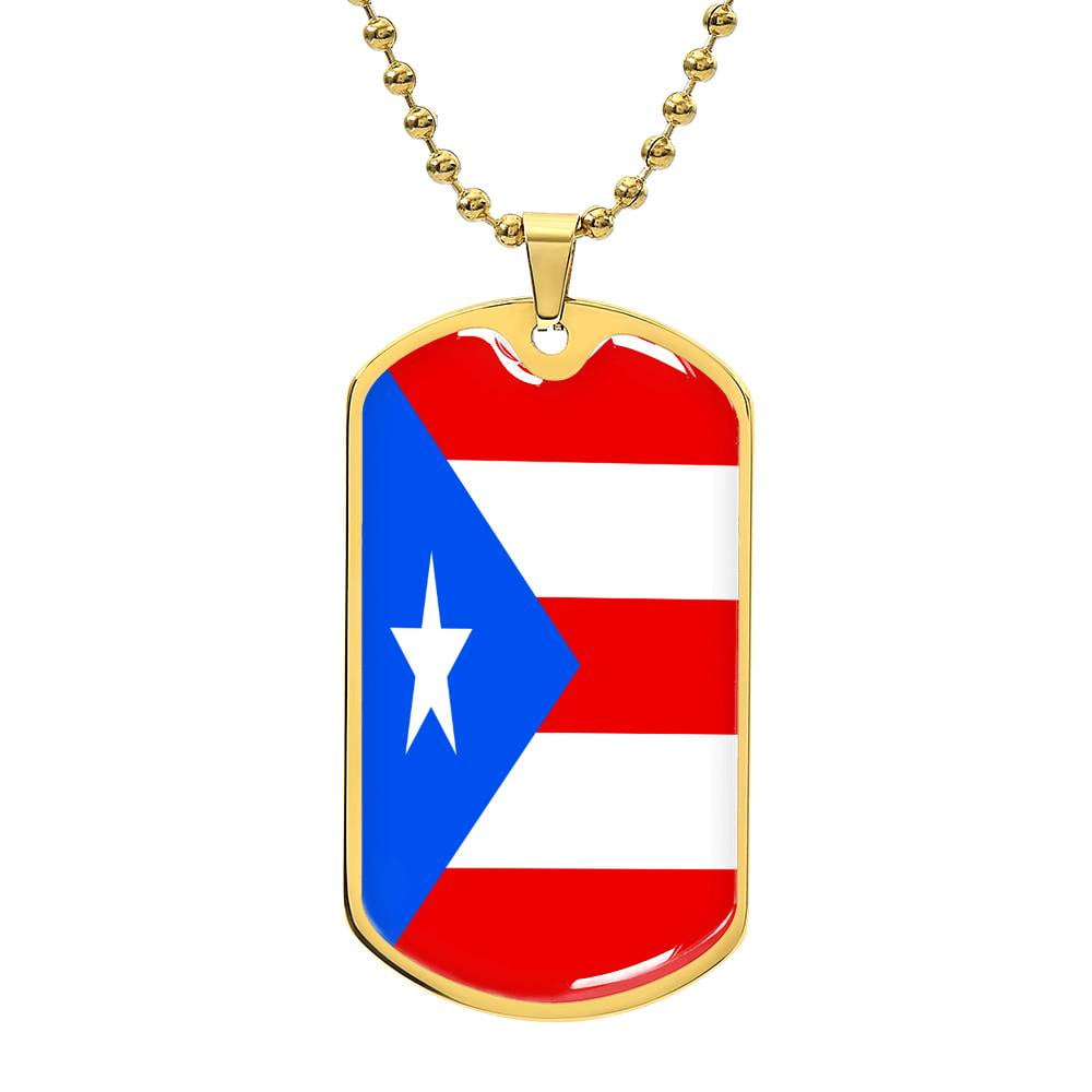 Puerto Rico Flag Plated Necklace Puerto Rico Flag Jewelry Puerto Rico ...