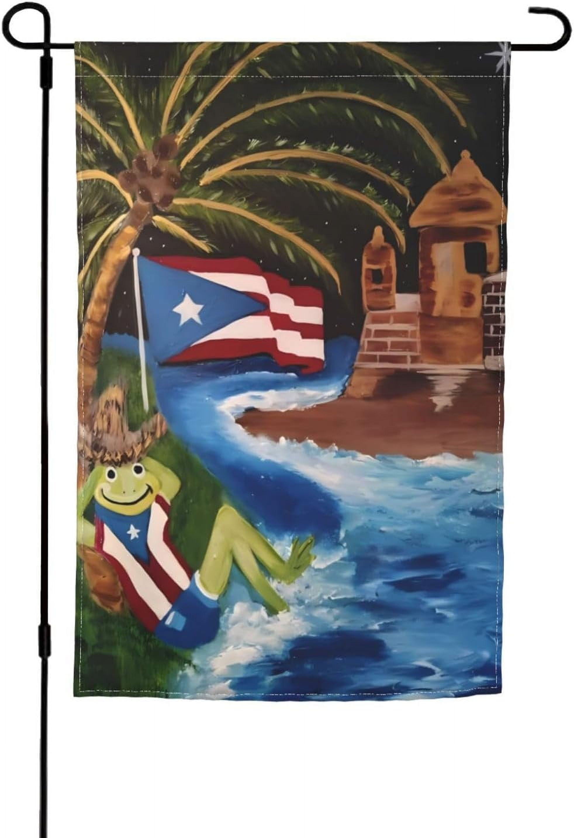 Puerto Rico Flag Rican Garden Flag Decorations for Home Outdoor, Yard ...