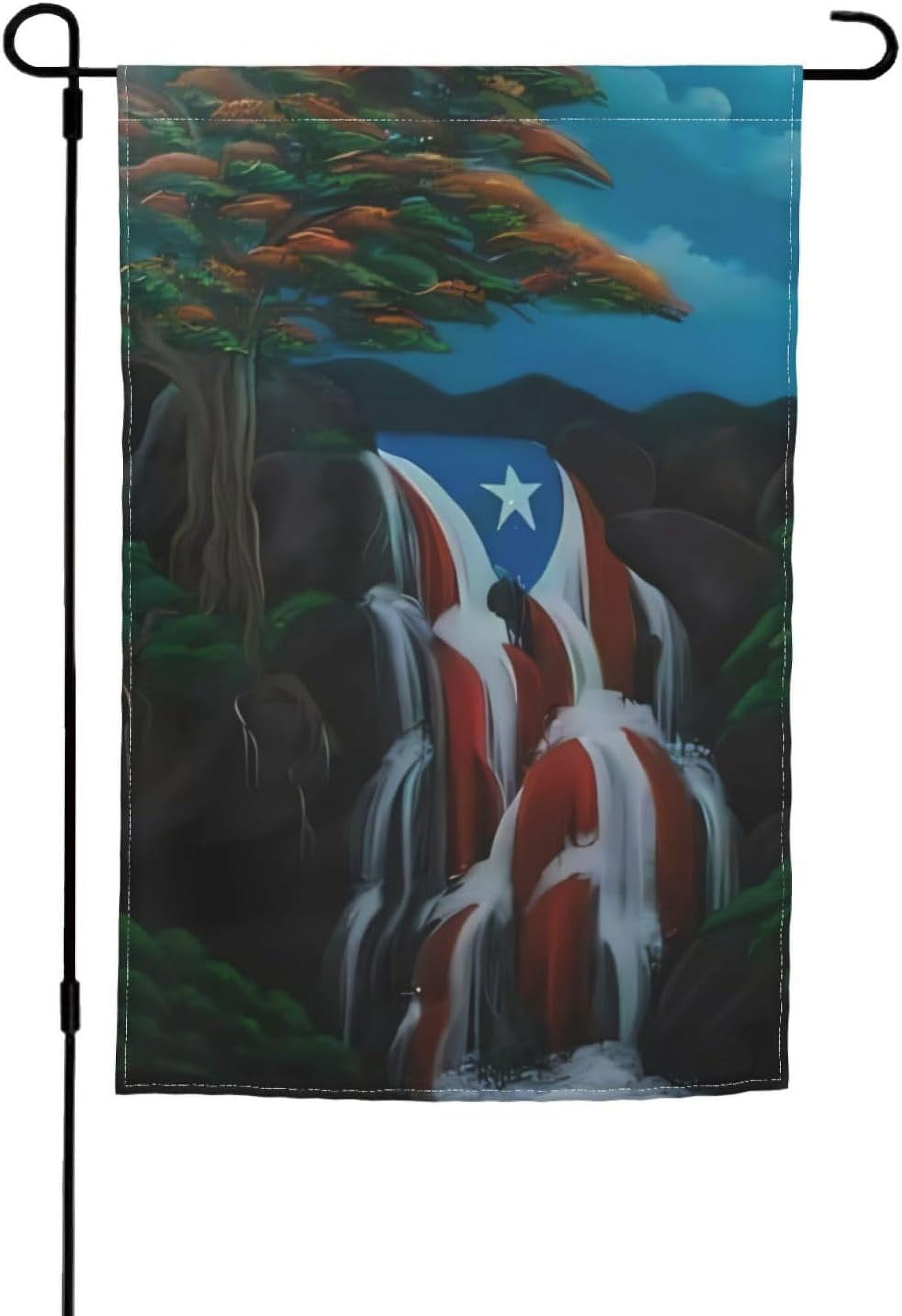 Puerto Rico Flag Rican Garden Flag Decorations for Home Outdoor, Yard ...