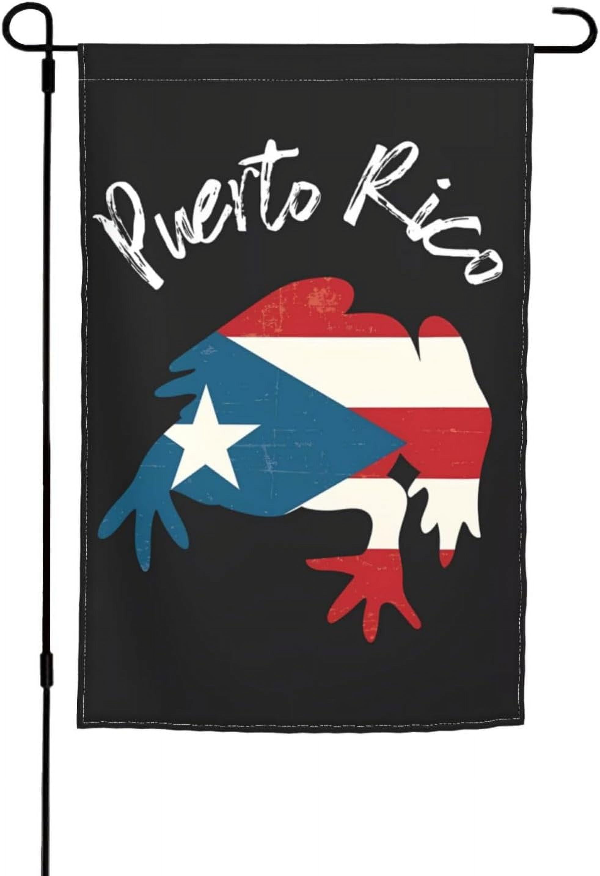 Puerto Rico Flag Rican Garden Flag Decorations for Home Outdoor, Yard Flags Decor Double Sided ...