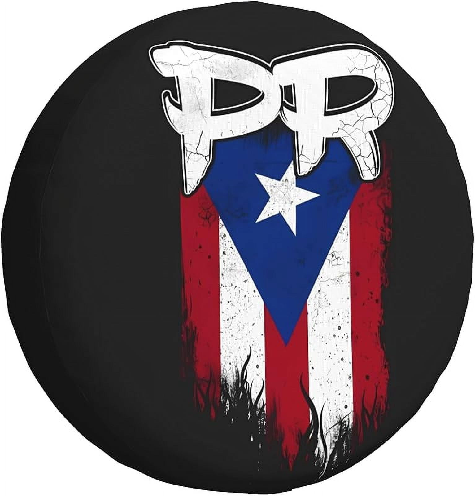 Puerto Rico Flag Rican Spare Tire Cover Weatherproof Sun Protection ...