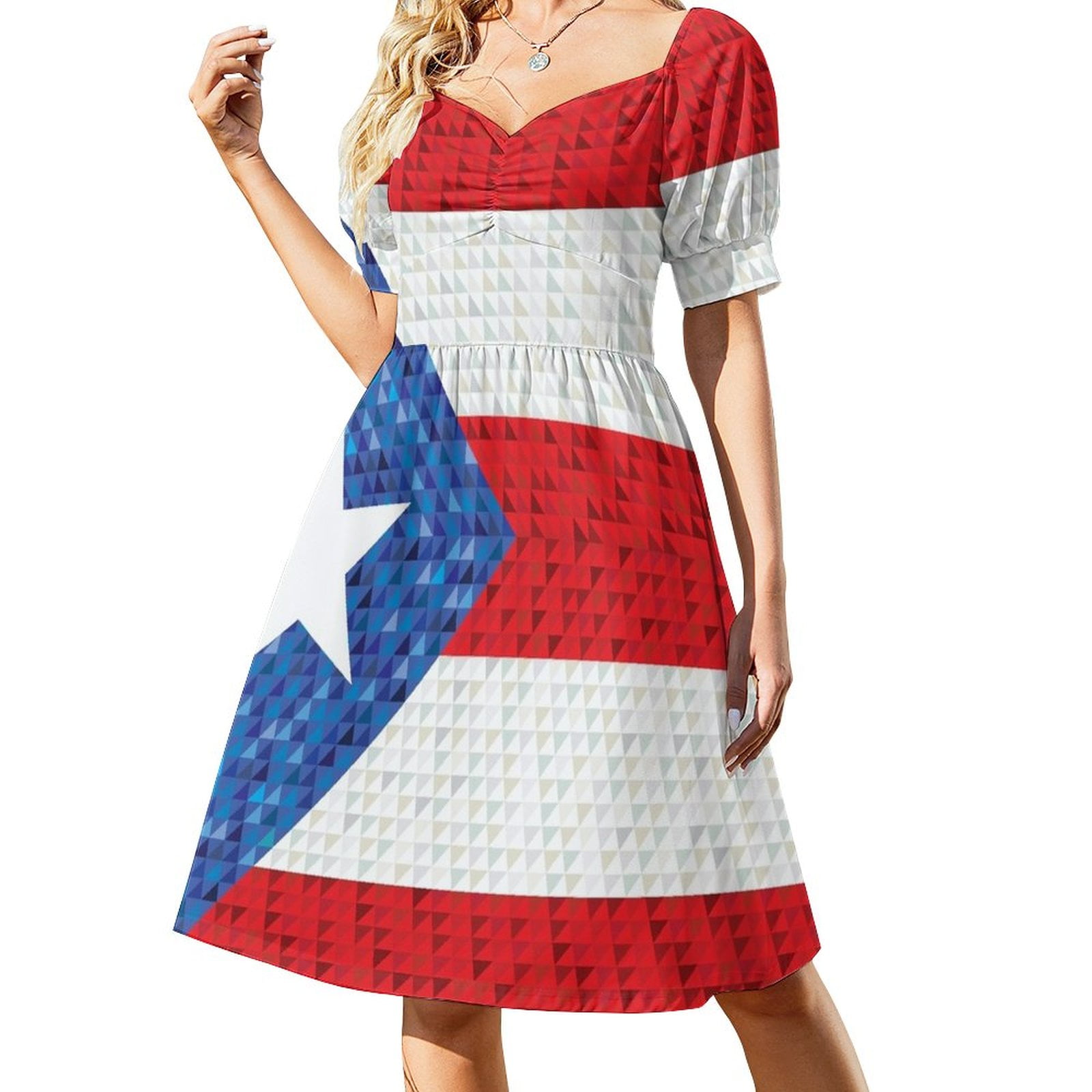 Puerto Rico Flag Sleeveless Dress evening dresses women women clothes summer dress korean women ...