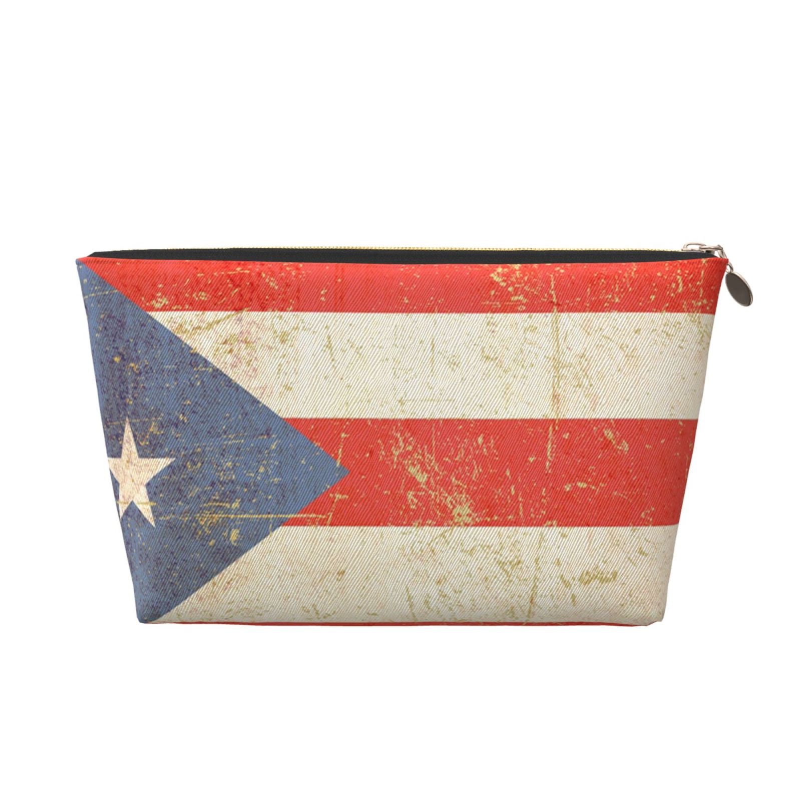 Puerto-Rico-Flag Small Purse Organizer Zipper Cosmetic Handbag Tote ...