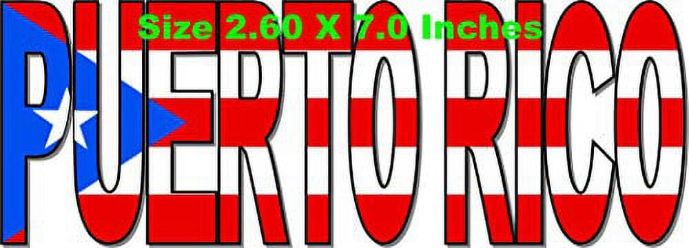 Puerto Rico Flag Sticker (Pack Of 2) Vinyl Decal Puerto Rican Flag - Walmart.com