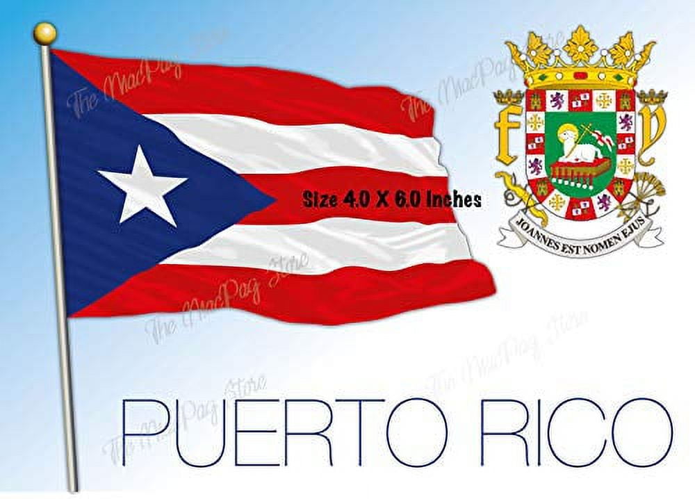 Puerto Rico Flag Sticker(Pack of 2) Decal Puerto Rican Flag Laptop - Walmart.com