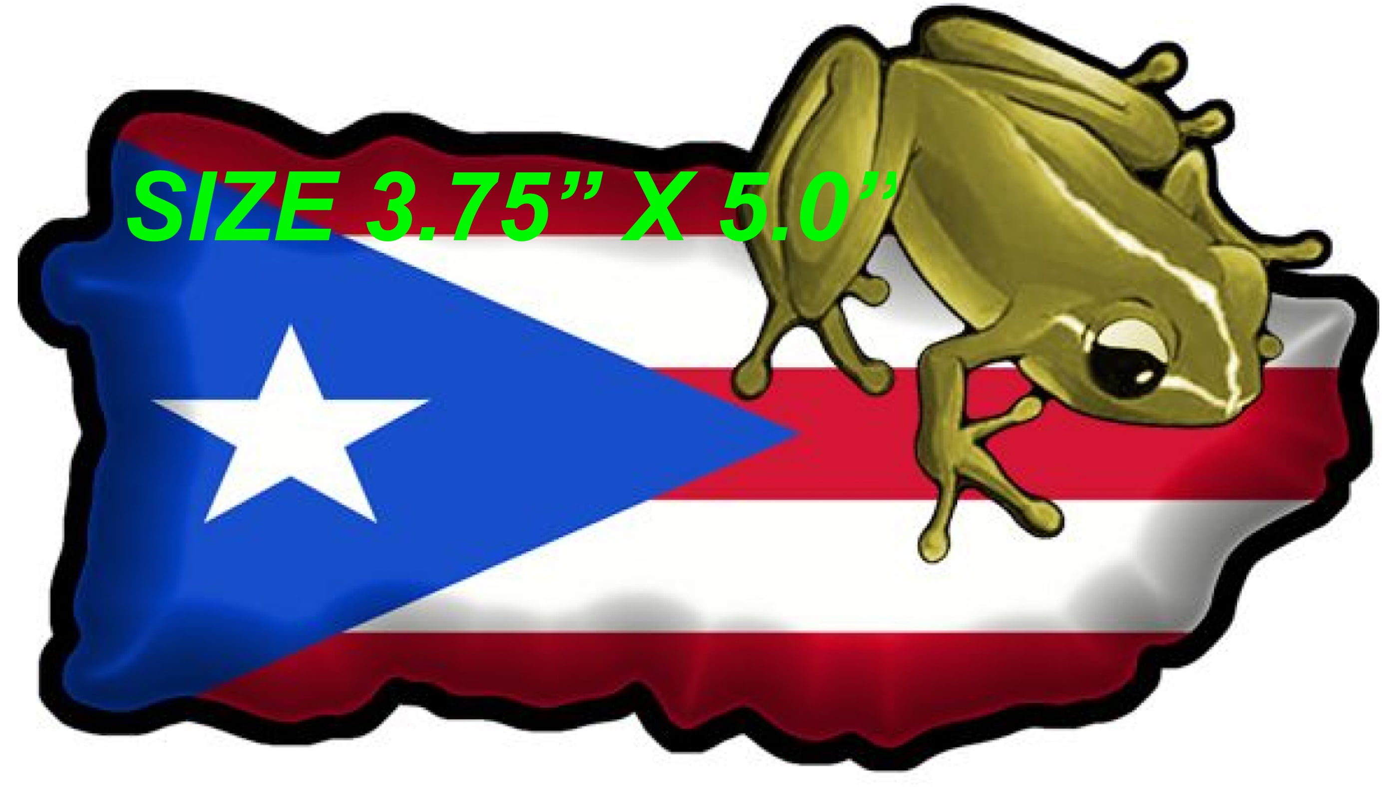 Puerto Rico Flag Sticker (Pack of 2) Puerto Rican Coqui Flag Vinyl Decal - Walmart.com